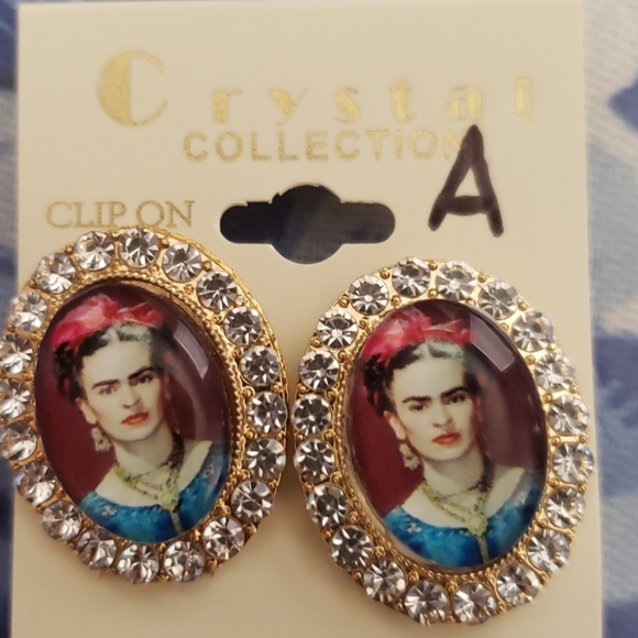 Accessories | Crystal Collection Earrings Frida Kahlo | Poshmark